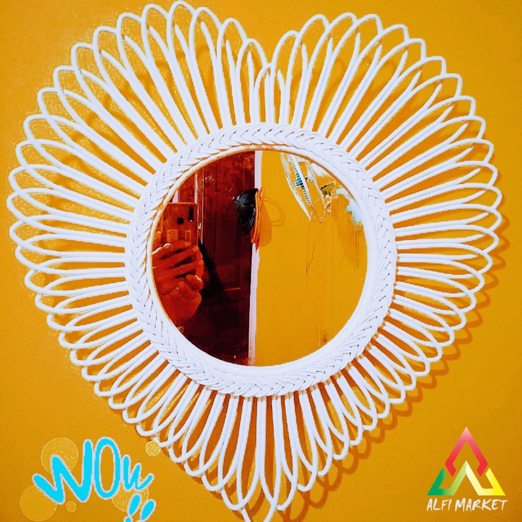 Jual Kaca Rotan | Cermin Cantik | Aesthetic Mirror | Cermin Hias ...