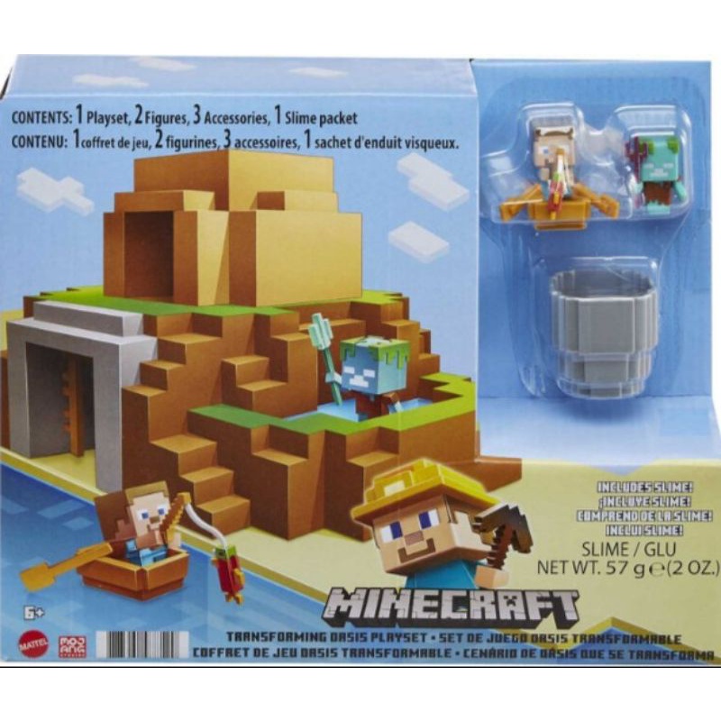 Jual Mine Craft Minecraft Transforming Oasis Playset With Mini Figures ...