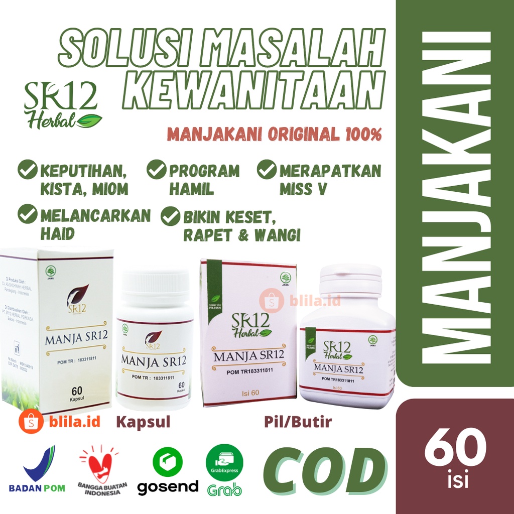 Jual MANJAKANI ASLI SR12 MANJA SR12 Solusi Kewanitaan Keputihan Kista ...