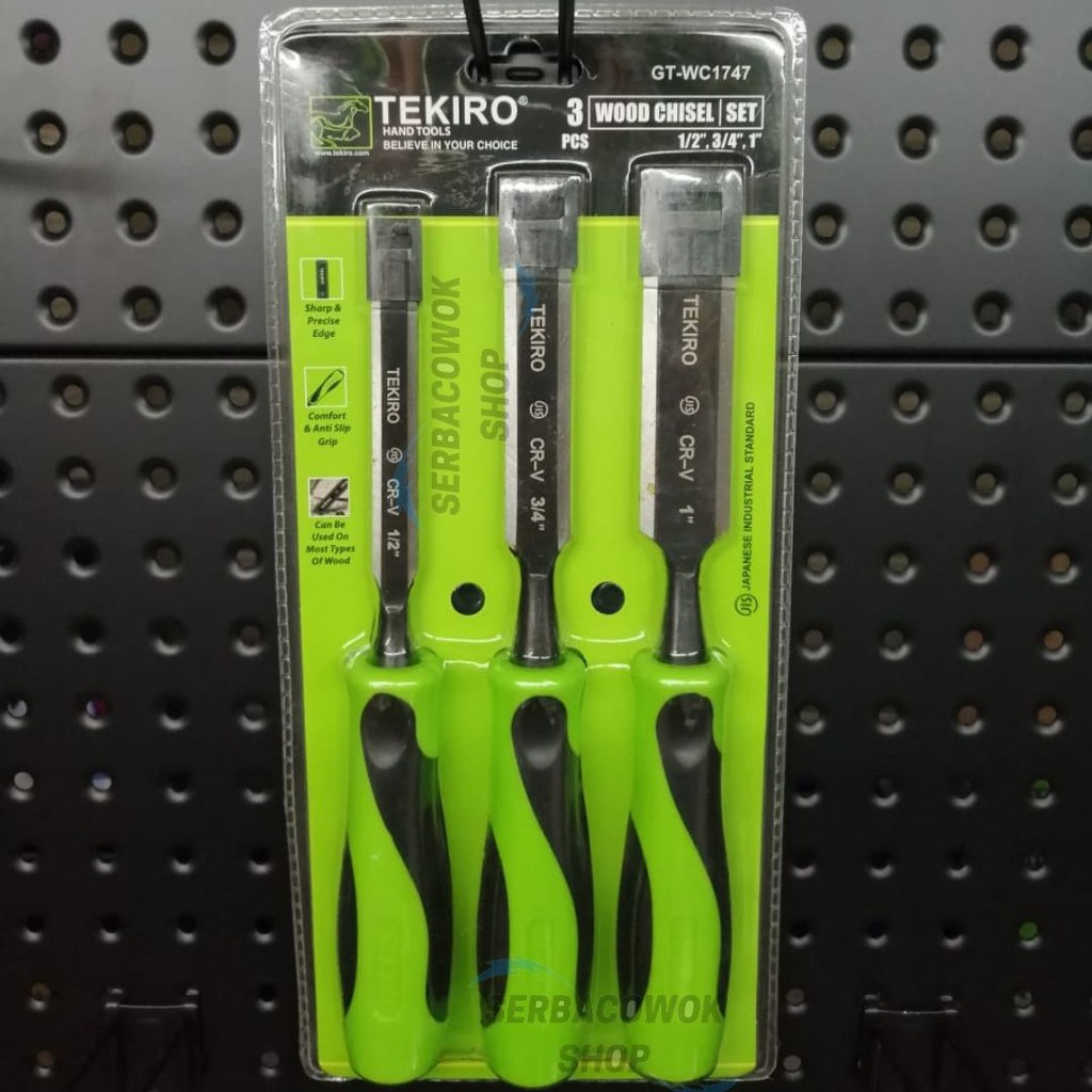 Jual Tekiro Pahat Kayu Set 3 Pcs Gg Fiber Wood Chisel Set Termurah ...