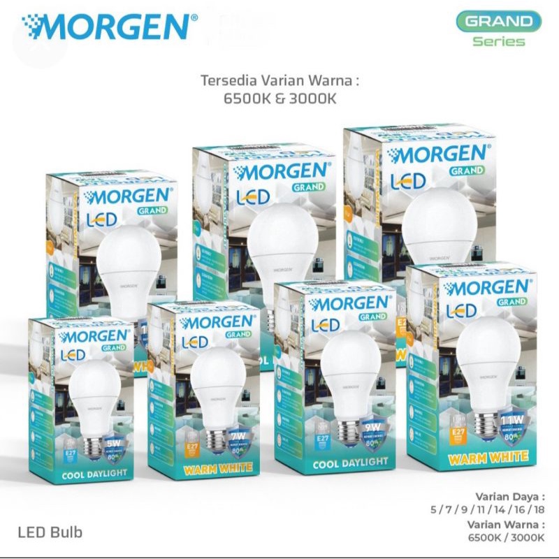 Jual Lampu LED morgen GRAND 5w 7w 9w 11w 14w 16w 18w E27 | Shopee Indonesia