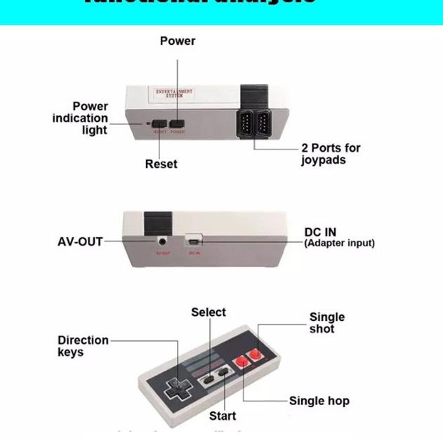 Jual code3j3Ix--Nintendo NES Clone 620 Game Retro Mini Game Built in ...