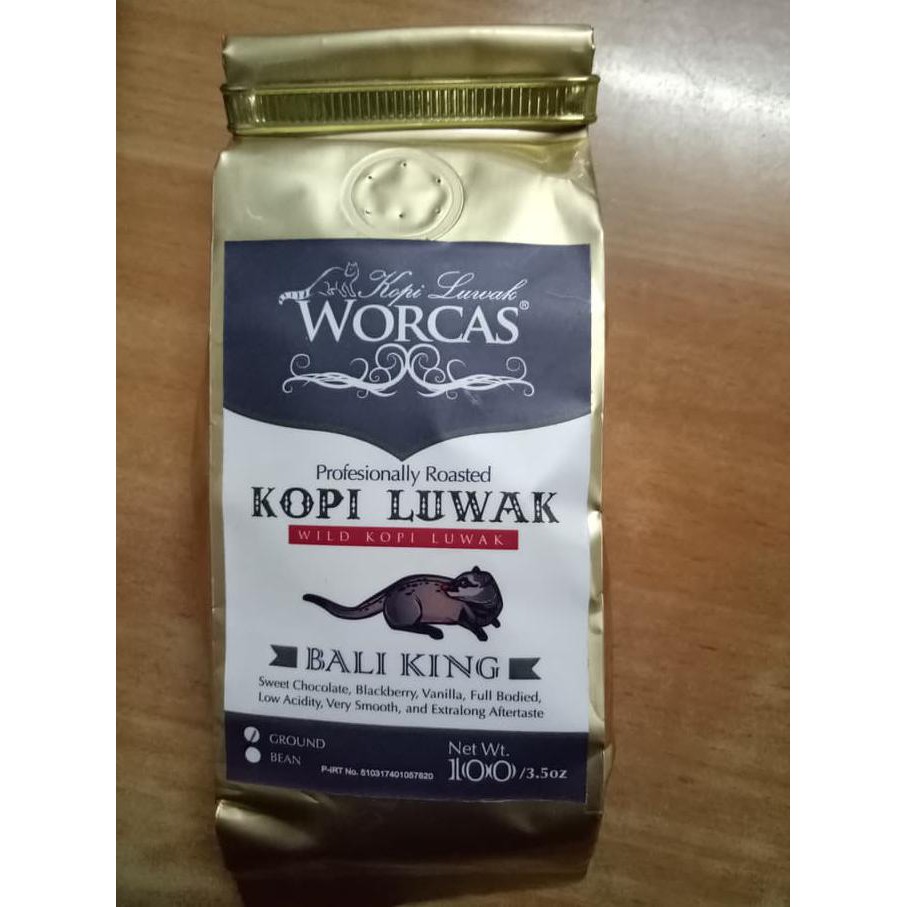 Jual WORCAS KOPI LUWAK BALI KING 100gr | Shopee Indonesia