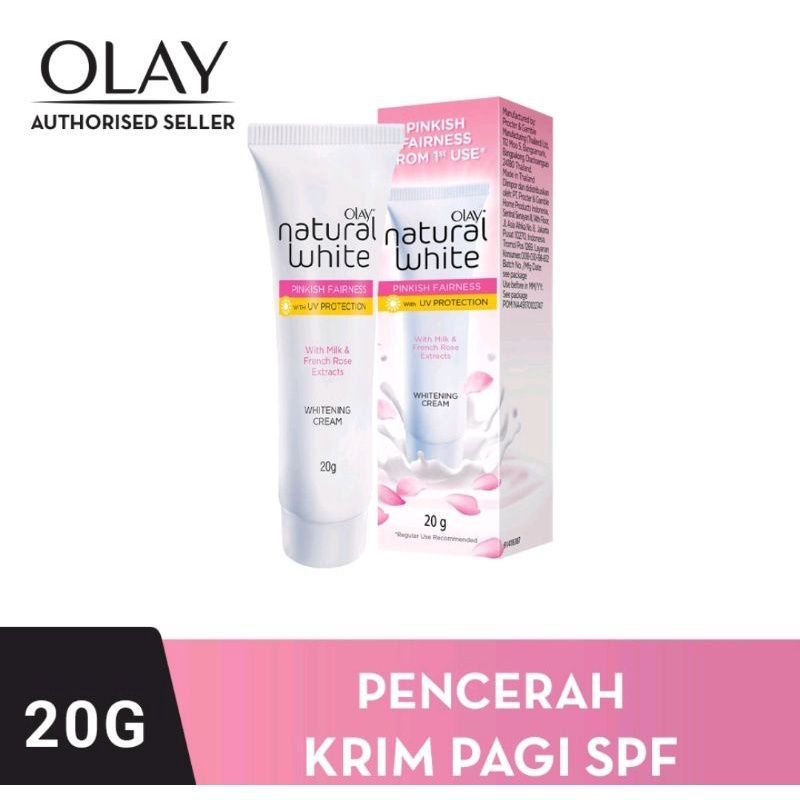 Jual OLAY NATURAL WHITE LIGHT & PINKISH CREAM 20G - OLAY 20G | Shopee ...