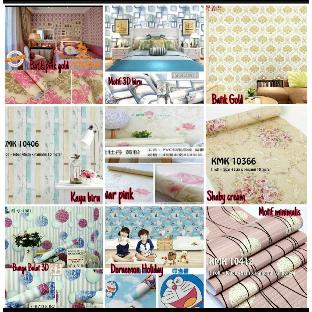 Jual Wallpaper dinding ukuran 45 cm x 10 m | Shopee Indonesia