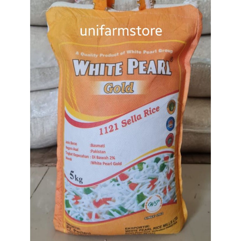 Jual Beras Basmati WHITE PEARL GOLD kemasan 1KG | Shopee Indonesia