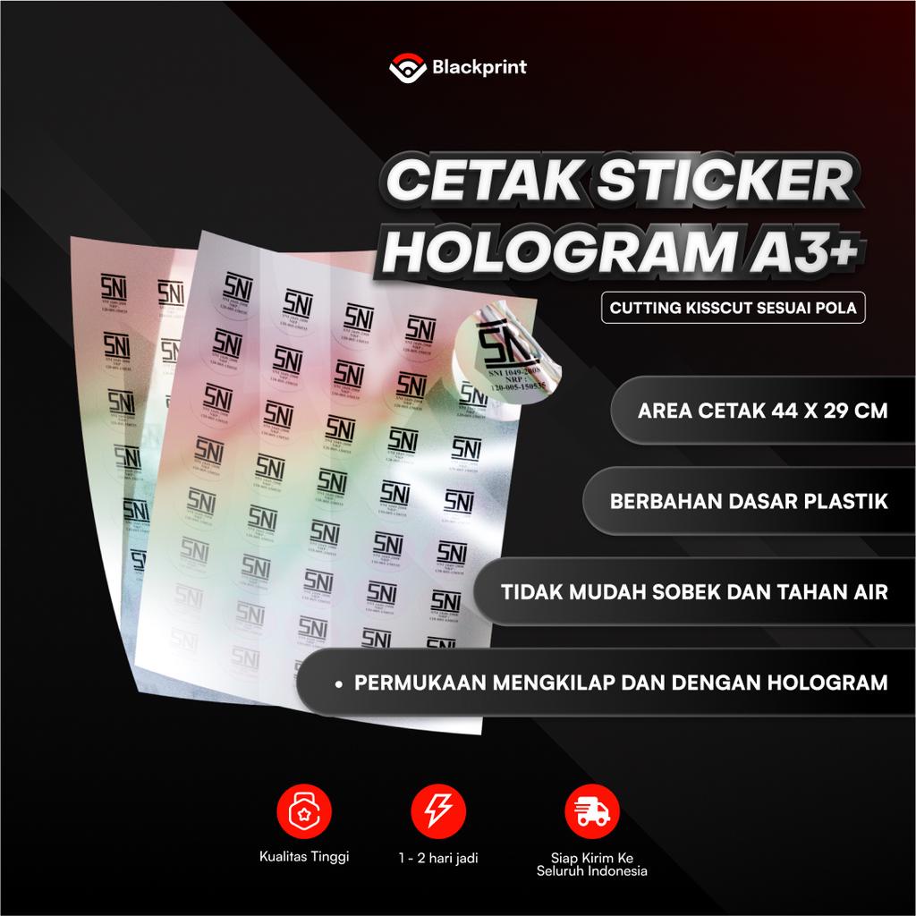 Jual Stiker Hologram Custom A3 / Sticker Hologram+ Cutting Kiss Cut ...