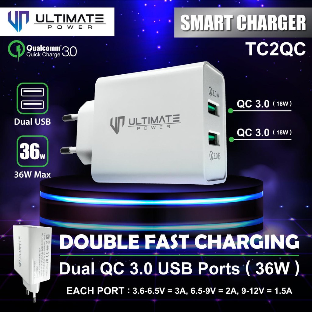 Jual Adapter Charger 36w Original100% Ultimate Power Super Fast ...