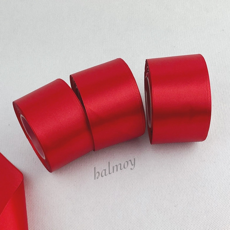 Jual PITA SATIN KAIN 2 INCI / 5 CM WARNA MERAH #026 | Shopee Indonesia
