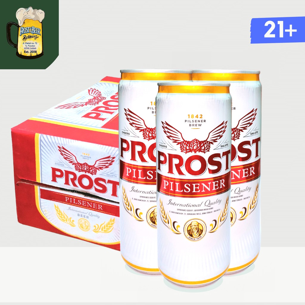 Jual Prost Pilsener Beer 500 ml Can - Bir Pilsner merah kaleng besar ...