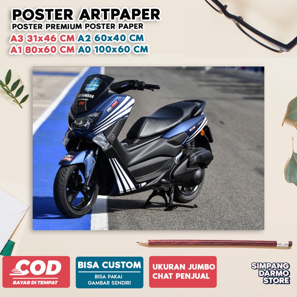 Jual TOKO POSTER DARMO STORE Poster Motor Yamaha Berbagai jenis NMAX ...
