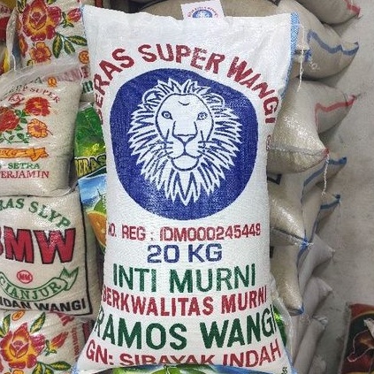 Jual Beras Kepala Singa Biru Ramos Wangi Inti Murni 20KG (Original 100%) | Shopee Indonesia