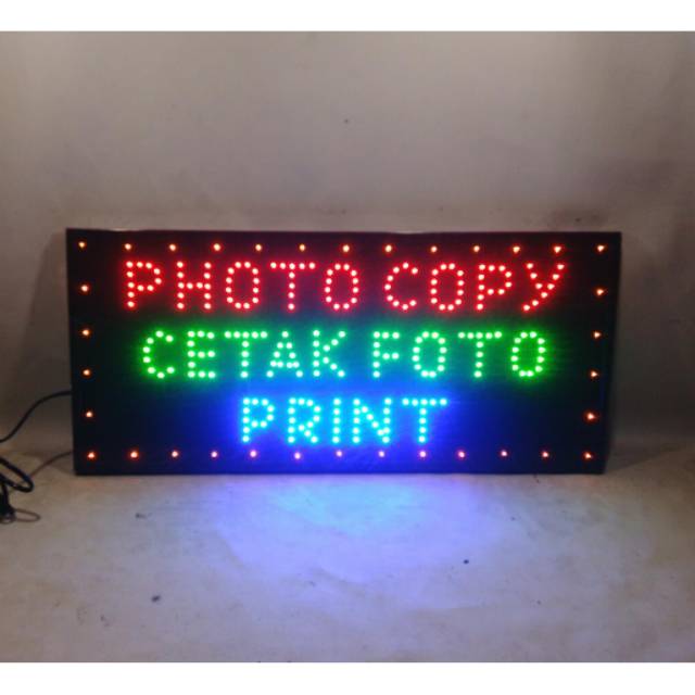 Jual Tulisan lampu led sign FOTOCOPY CETAK FOTO PRINT new | Shopee ...