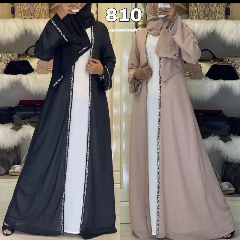 Jual New Abaya Outer saudi abaya Dubai 1set Pasmina abaya turki dubai ...