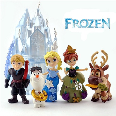 Jual Frozen Chibi Castle Figure Set isi 6 Mainan Pajangan Miniatur ...