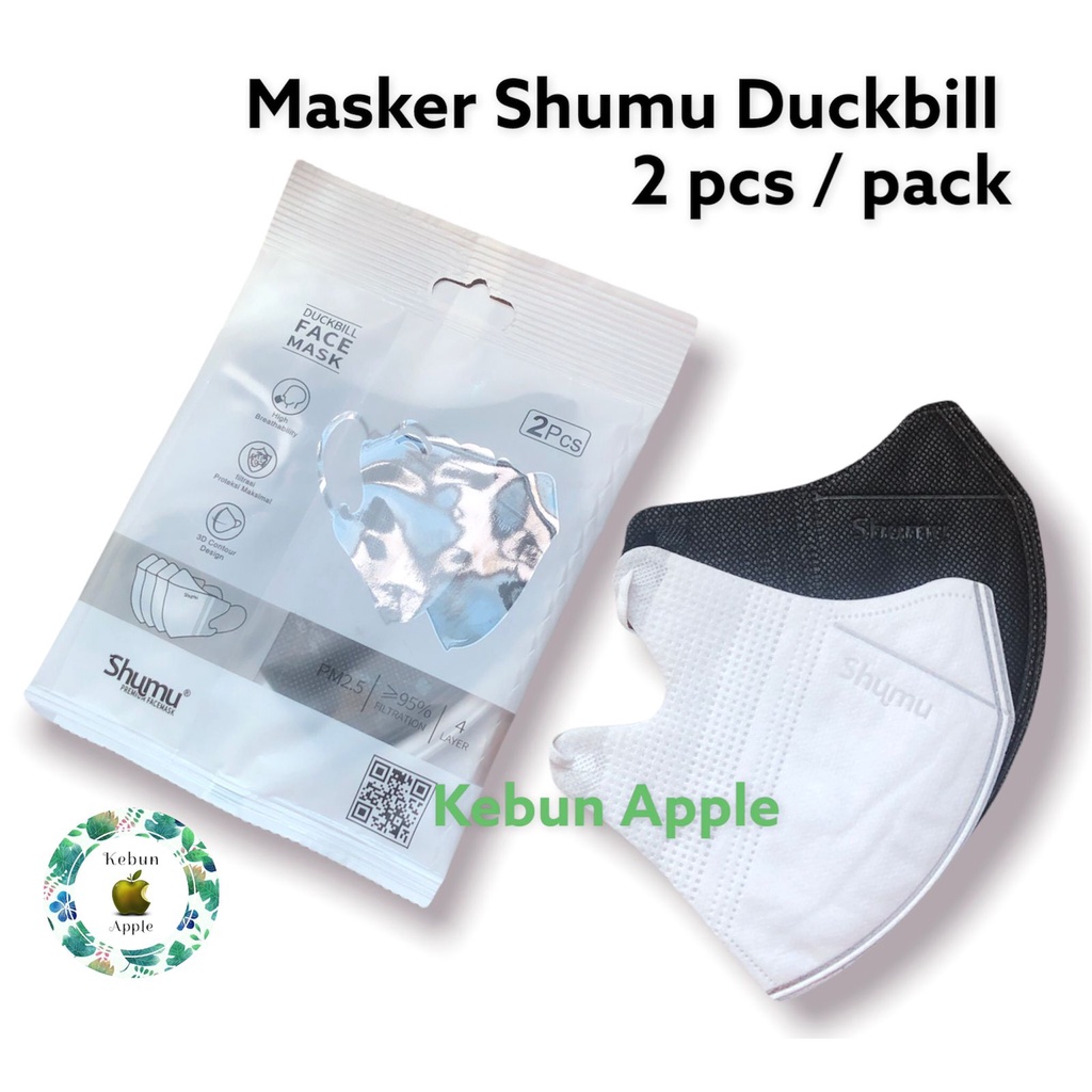 Jual Masker SHUMU Duckbill Pack isi 2 Premium 4 Ply Medis Resmi AKL AKD ...