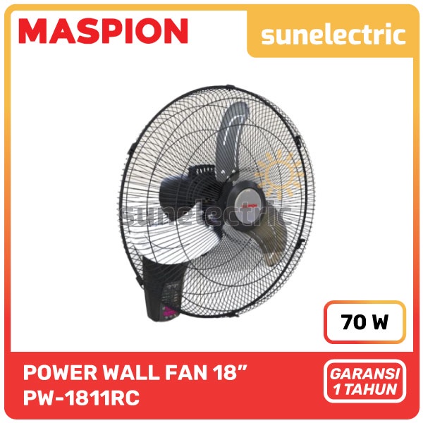 Jual Maspion PW-1811 RC Wall Fan Kipas Angin Dinding / Tembok Power Fan ...