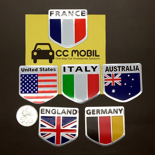 Jual Tempelan Stiker Emblem Mobil Flag BENDERA OPAL MODE Germany ...
