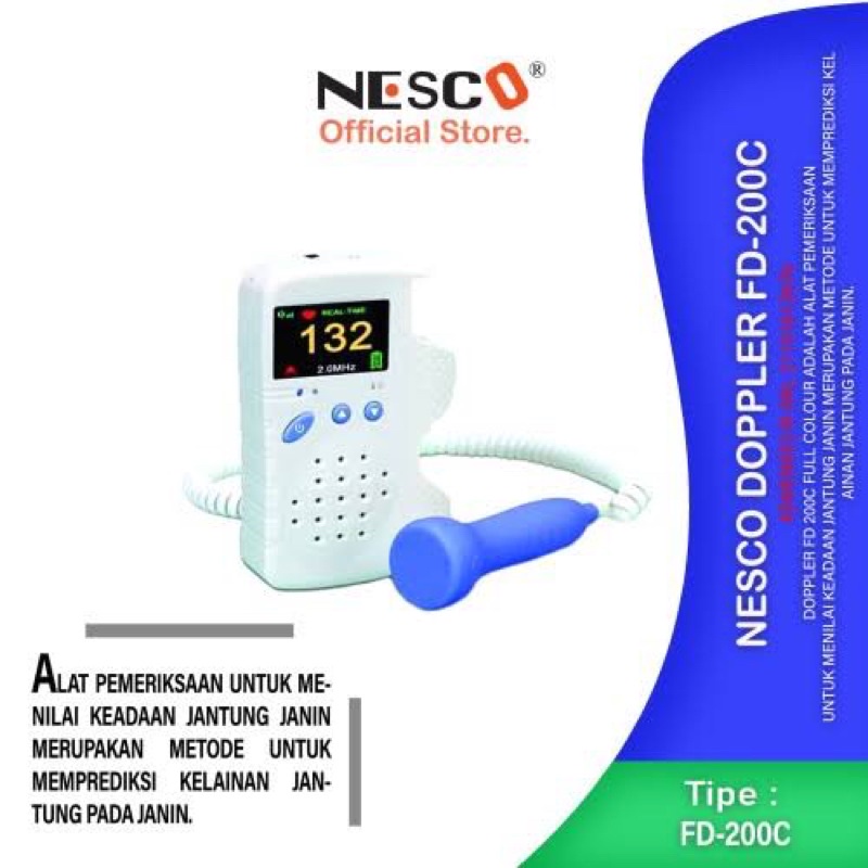 Jual FETAL DOPPLER NESCO 200C ATAU ALAT PENGUKUR DETAK JANTUNG JANIN ...
