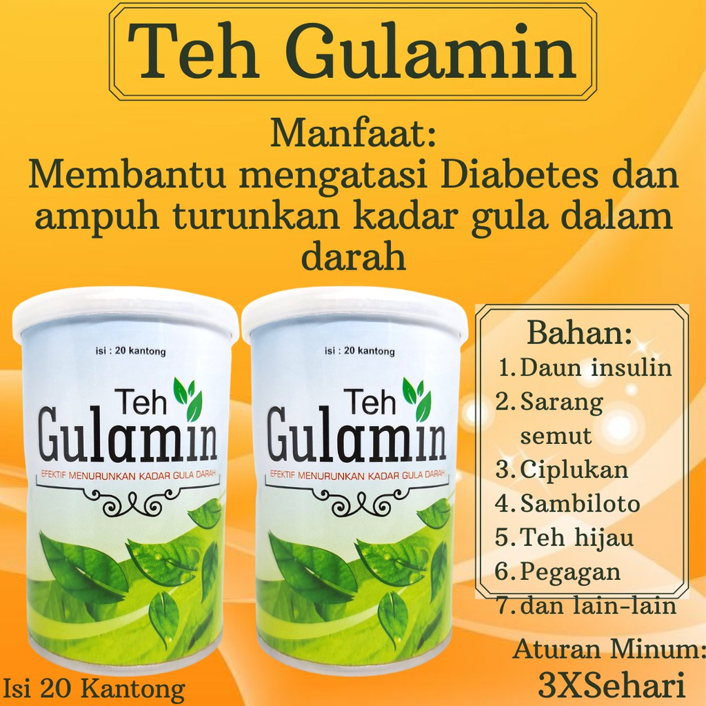 Jual TEH GULAMIN Obat Diabetes Kencing Manis Obat Herbal Menormalkan ...