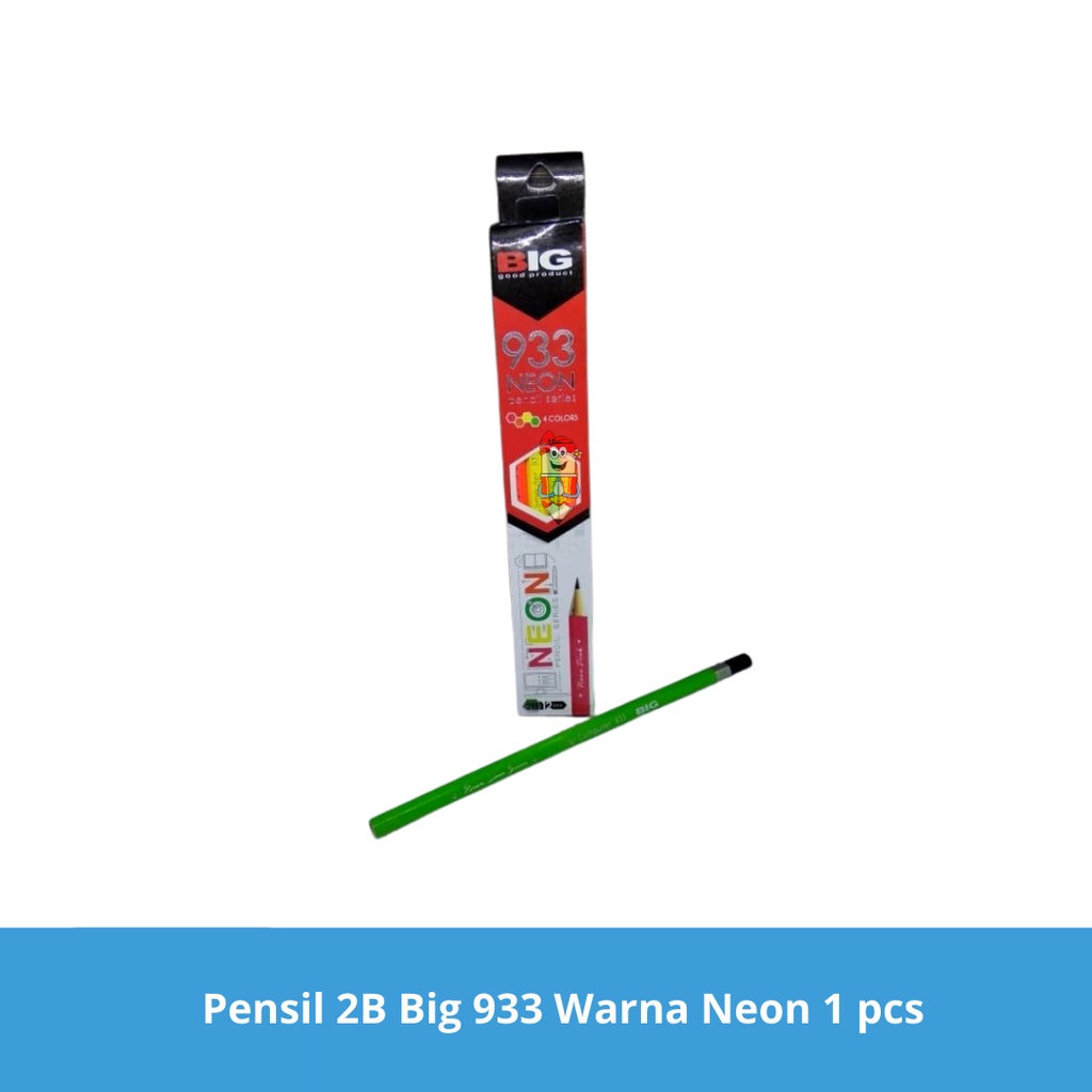 Jual Pensil 2B Big 933 Warna Neon 1 pcs | Shopee Indonesia