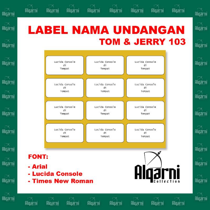 Jual Print / Cetak Label Undangan - TomJerry | Shopee Indonesia