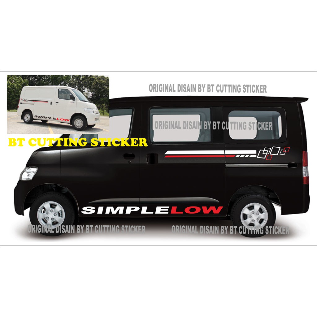 Jual BT stiker mobil gran max mpv minibus stiker simple low stiker ...