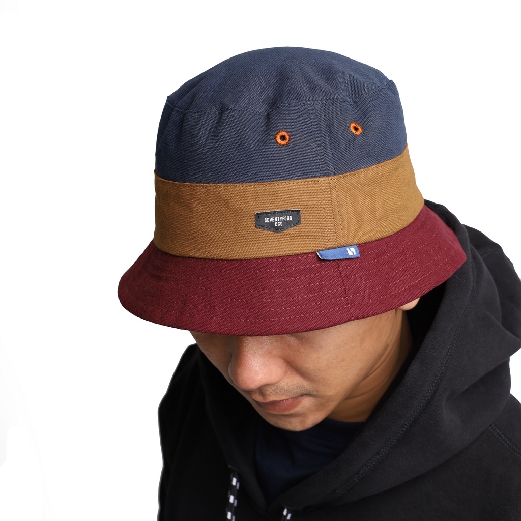 Jual Seventyfour Bucket Hat Vast Maroon | Shopee Indonesia