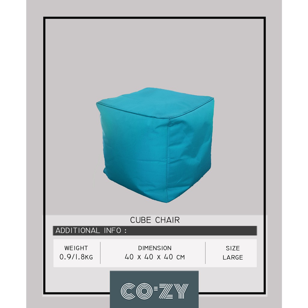 Jual BEAN BAG - CUBE - LARGE - ALL IN / POLYSTER - SOFA OUTDOOR ...