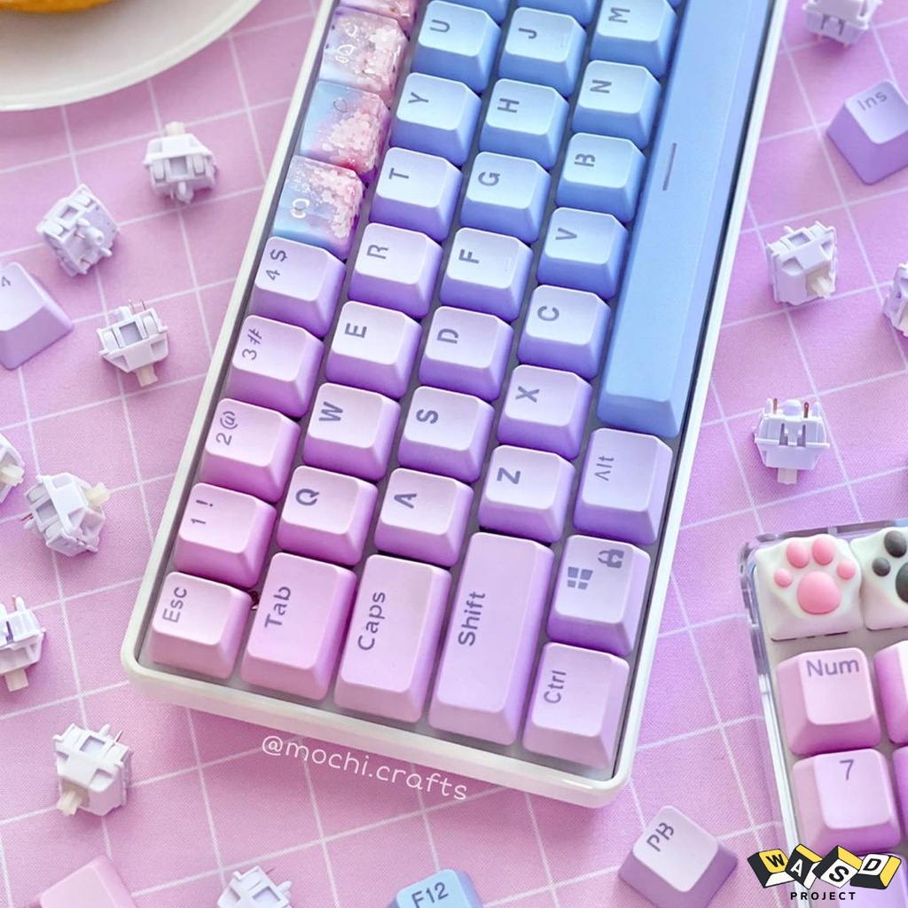 Jual Pastel Gradient Keycap Set | PBT Doubleshot | OEM Profile | 104 ...
