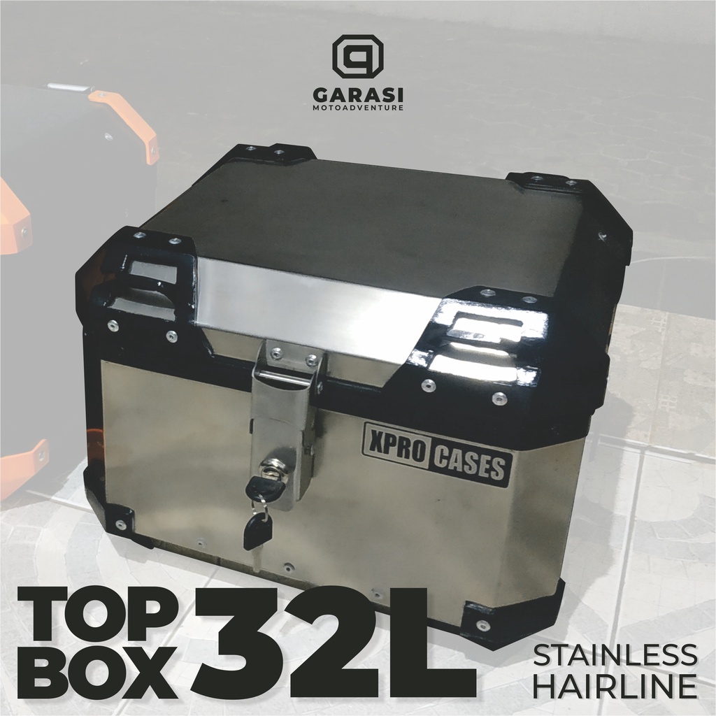 Jual Top Box Pannier 32L Stainless Hairline Xpro Cases | Shopee Indonesia