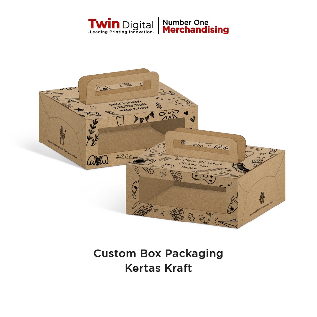 Jual Twindigital Custom Box Packaging Kertas Kraft Kotak Kue Coklat ...