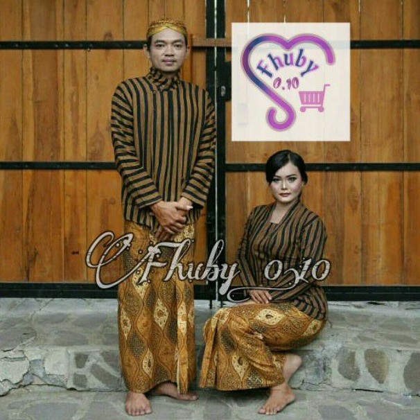 Jual Surjan Lurik couple Baju Couple+Jarik Coklat/Rok Batik surjan dan kebaya lurik Murah ...