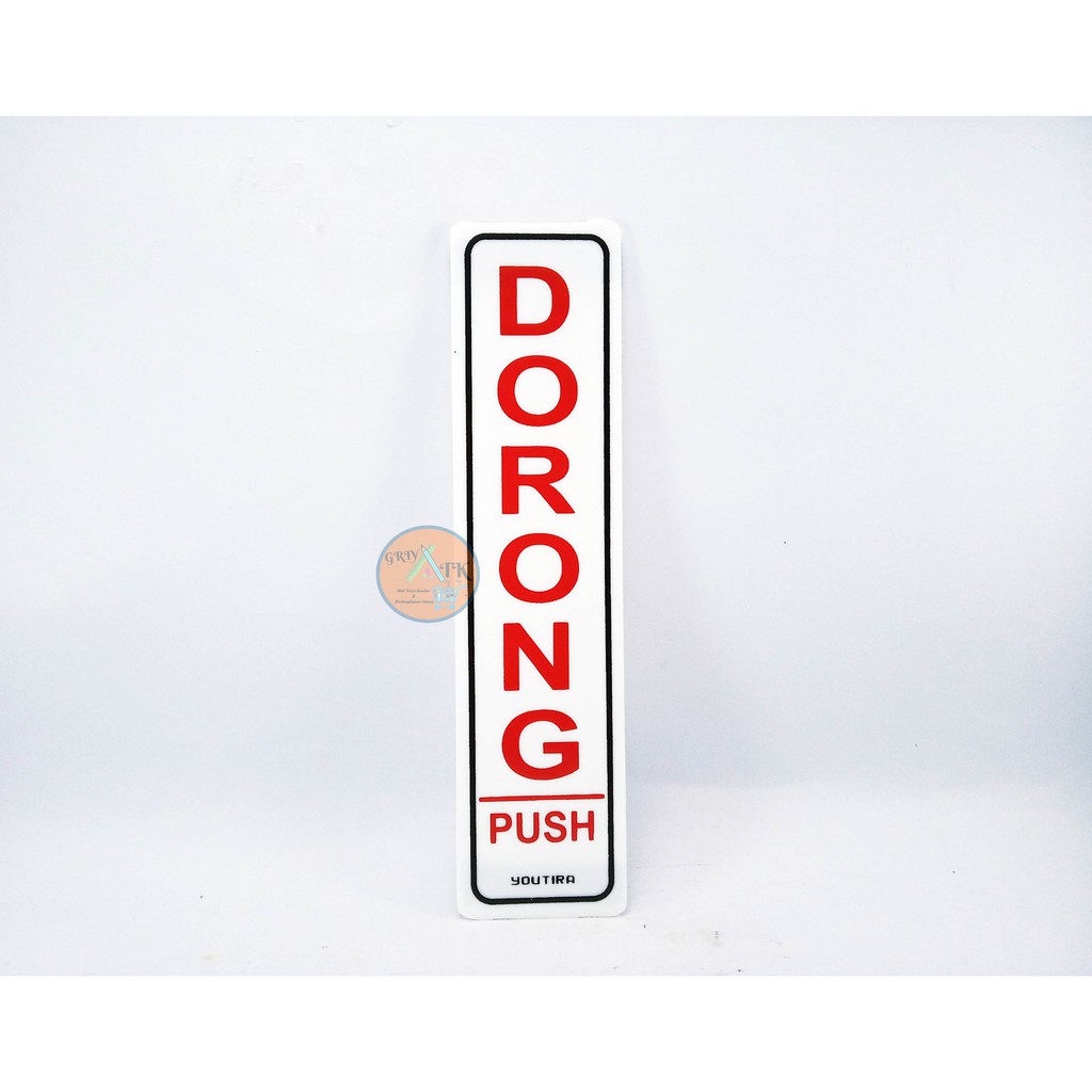 Jual Sign board label peringatan arkrilik acrylic Simbol Tarik dan ...