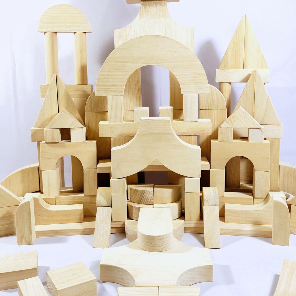 Jual Omocha - Balok Jumbo Isi 110 Mainan Balok Kayu Edukatif | Shopee ...