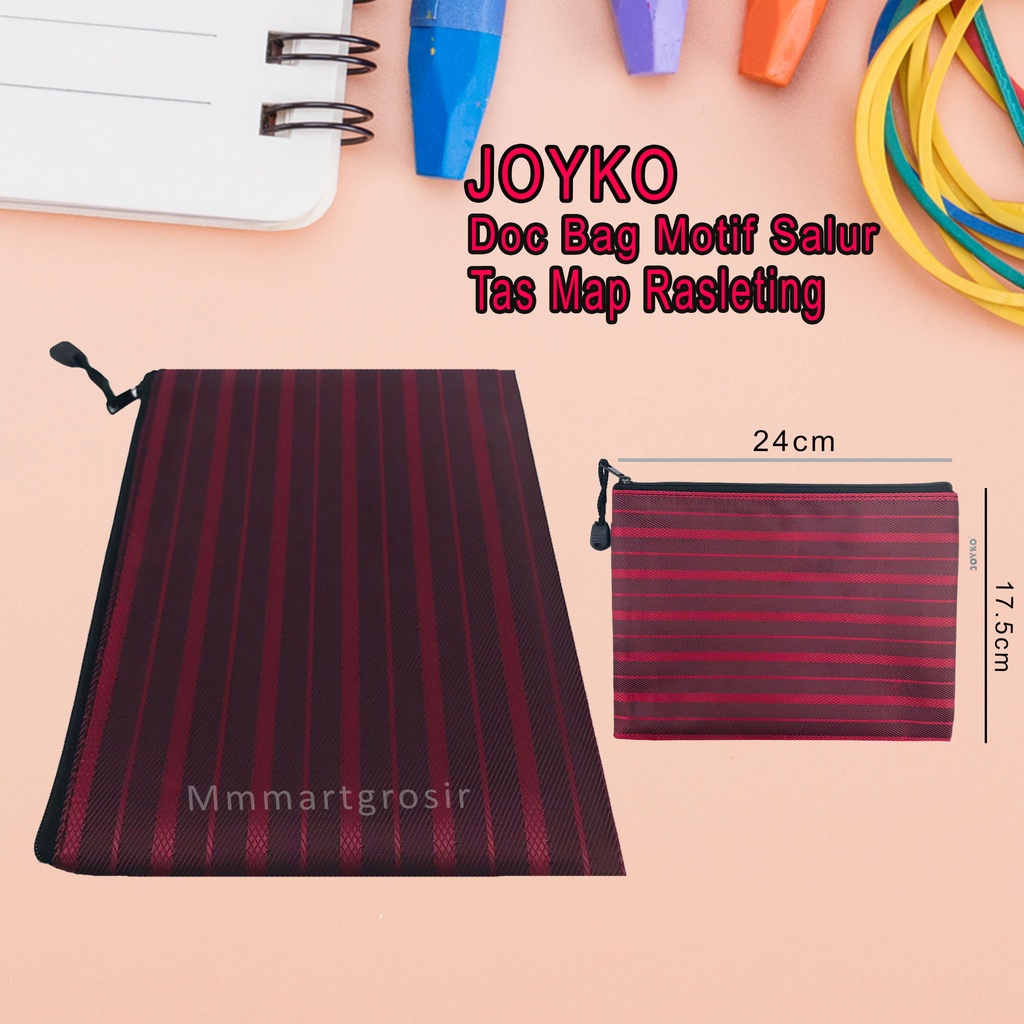 Jual Joyko / Doc Bag Motif Salur / Tas Map Rasleting / DCB-38A5 ...