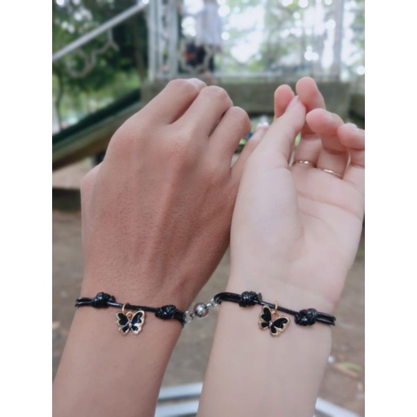Jual (READY) COD FREE GIFT GELANG COUPLE MAGNET KUPU-KUPU TERMURAH CEWE ...
