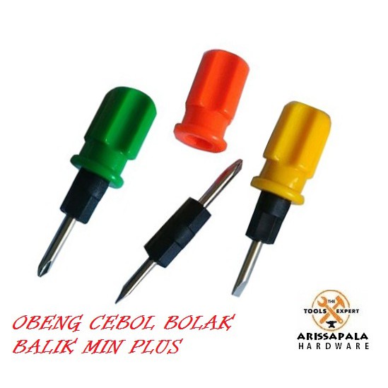 Jual Obeng Cebol Obeng Min Plus Bolak Balik Adjustable 2 Way Mini ...