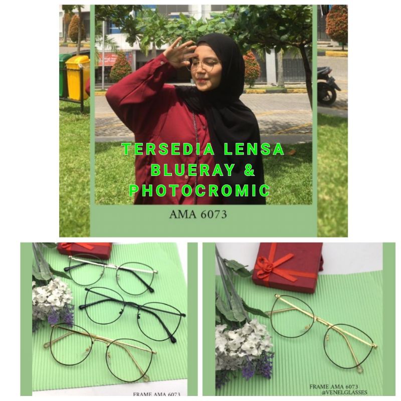 Jual frame terbaru bulat oval cocok untuk sehari-hari &bergaya | Shopee ...