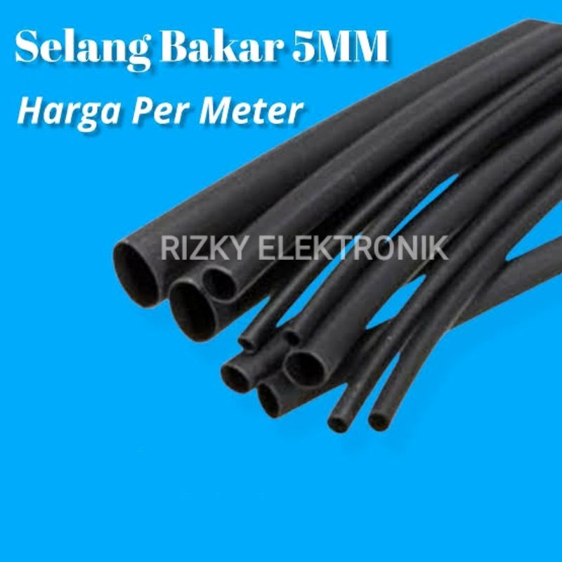 Jual Selang Bakar Heatshrink Tube 5mm 5 mm Pelindung Kabel Kualitas ...