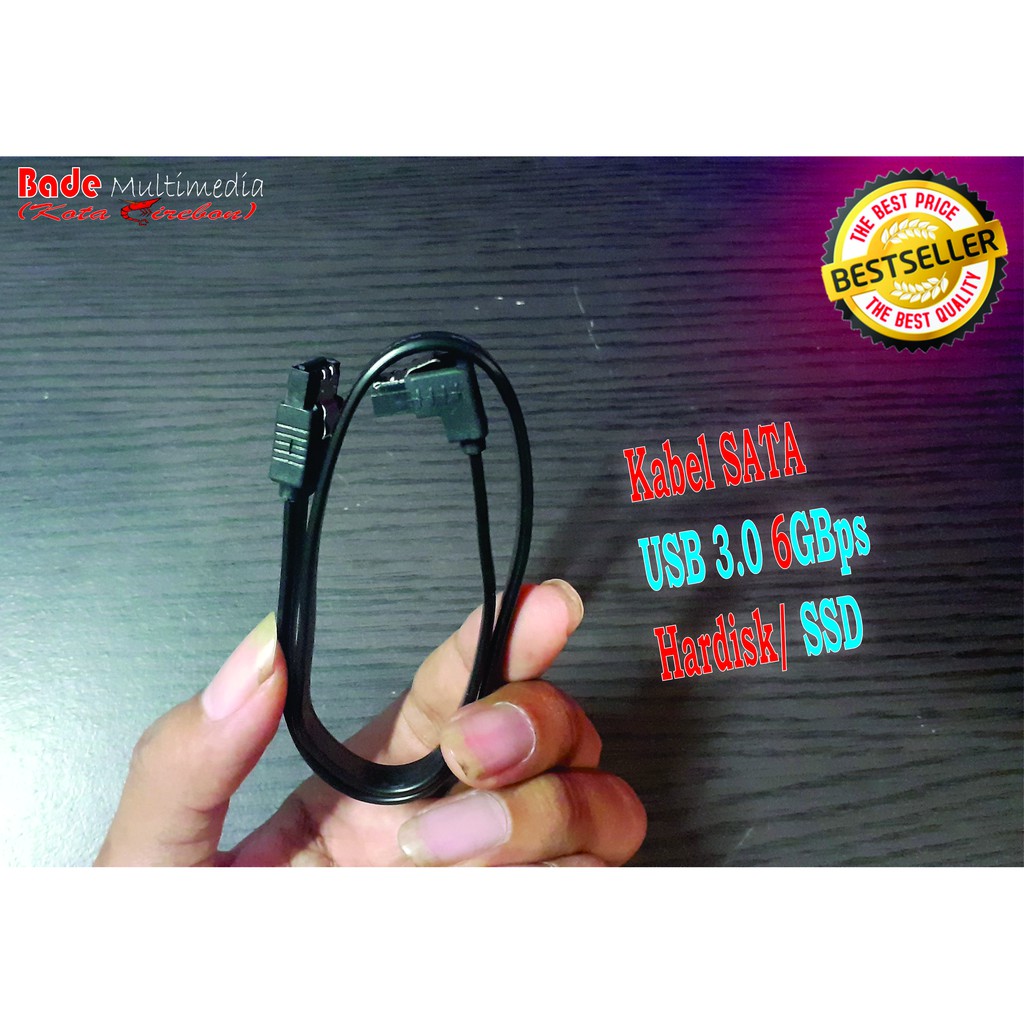 Jual Kabel Data Sata 3.0 III Harddisk HDD SSD High Speed 6 Gbps Black ...