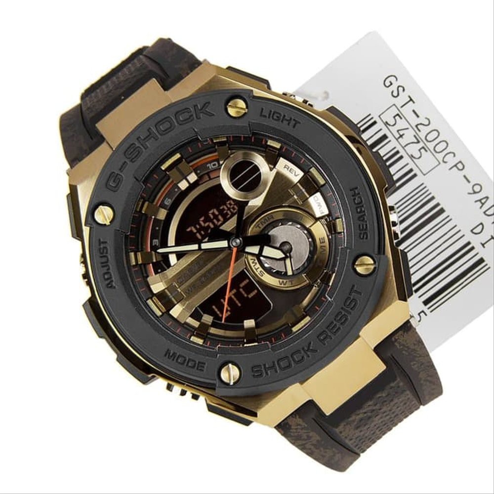 Jual Jual Jam Casio G Shock GST-200CP-9A Black Gold GShock G-Steel ...