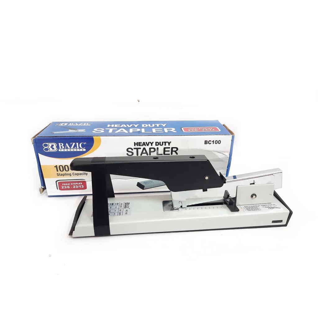 Jual STAPLER JILID HEAVY DUTY BAZIC 100 LEMBAR STAPLES JILID STAPLER ...