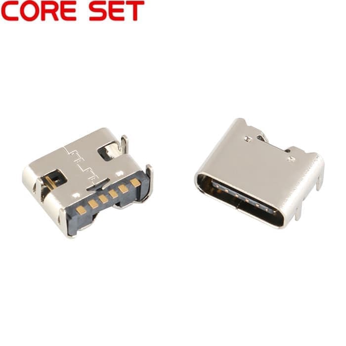 Jual 2 pcs Socket HD Connector Konektor Female 6 PIN 6Pin USB type-C 3. ...