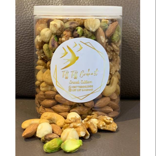 Jual Premium mixed nuts 350gram(almond,chasew,pistachio,hazelnut,walnut ...