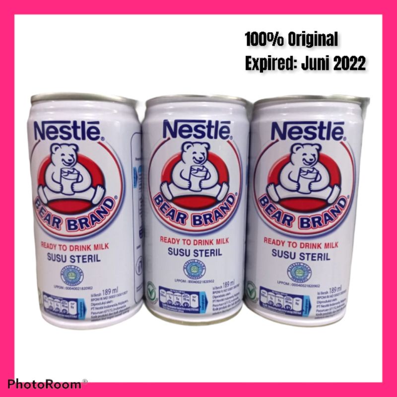 Jual Nestle Bear Brand Ready to Drink Milk/Susu Steril 189ml | Shopee ...