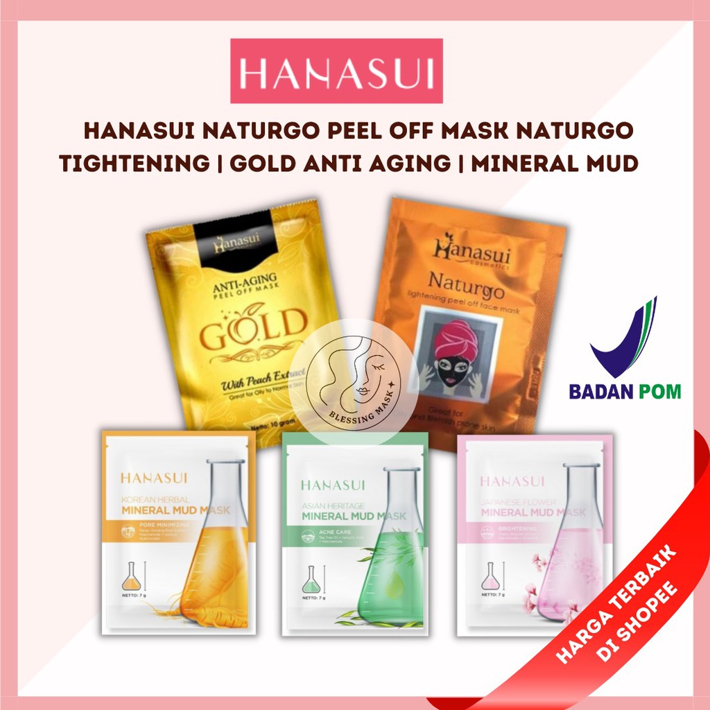 Jual HANASUI- Naturgo Peel Off Mask Black | Peel Off Mask Gold Anti ...