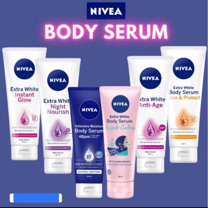 Jual Nivea Body Serum Extra White Night Nourist Anti Age Instant