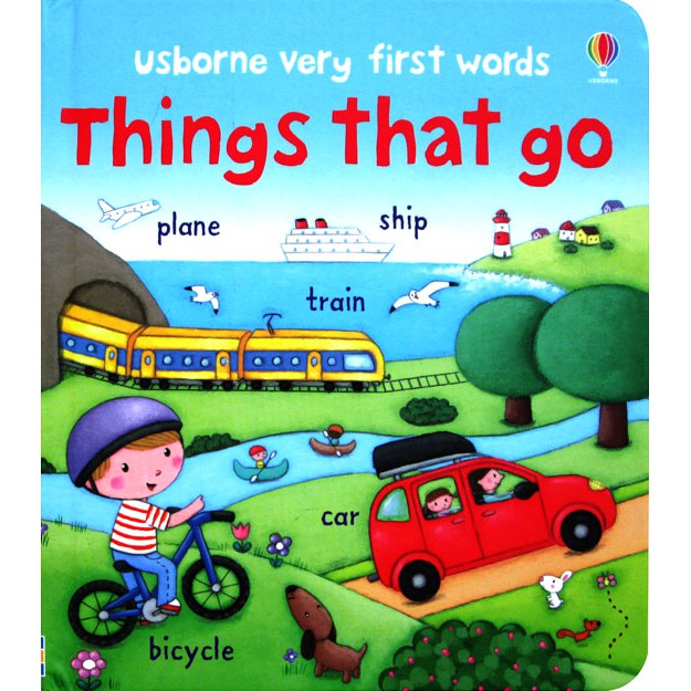 Jual (BB-USB-VFWORD-THGO) Usborne Very First Words Things That Go Board ...