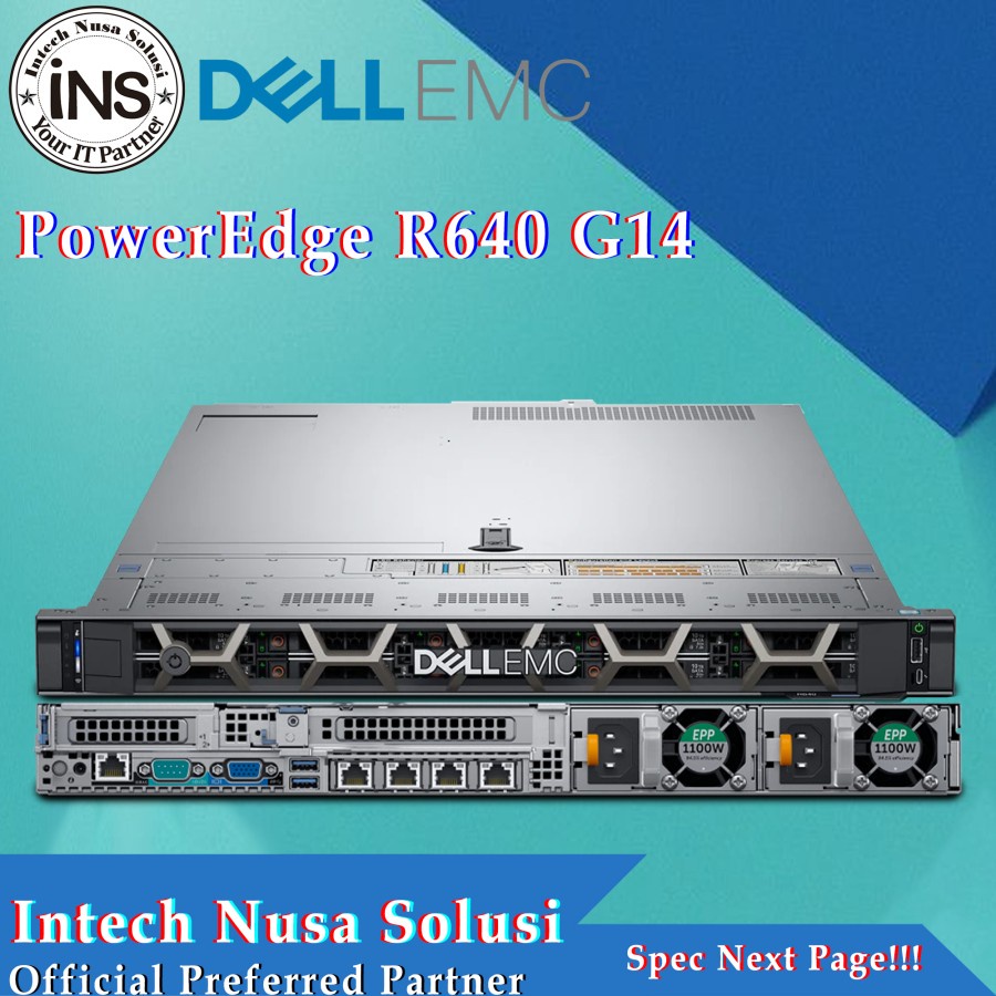 Jual DELL Server PowerEdge R640 Xeon Bronze 3204 32GB 300GB SAS PSU ...